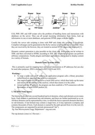Unit 5 application layer | PDF | Web Design and HTML | Internet