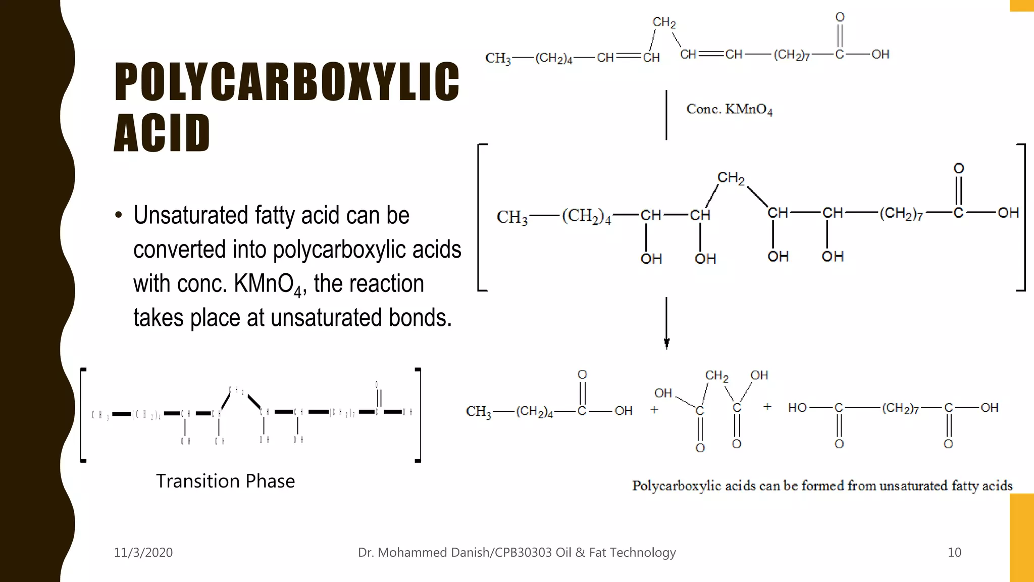 Fatty acid reaction and derivatives (Unit 5 b) | PPTX