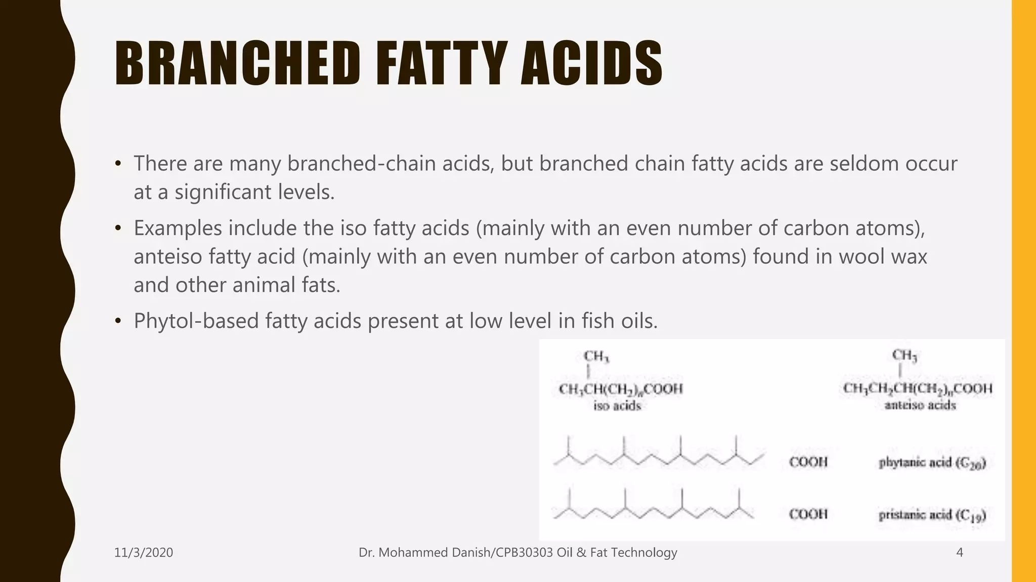 Fatty acid reaction and derivatives (Unit 5 b) | PPTX