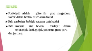 pengantar UNIT 5 praktikum BIOKIMIA tentang lipid | PPTX