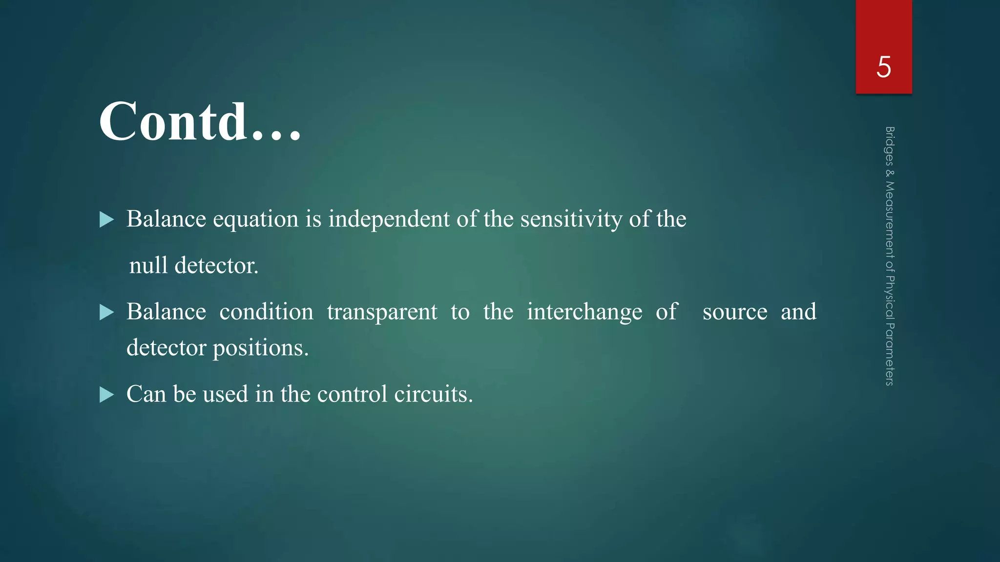 EMI Unit 5 Bridges and Measurement of Physical Parameters | PDF | Physics | Science