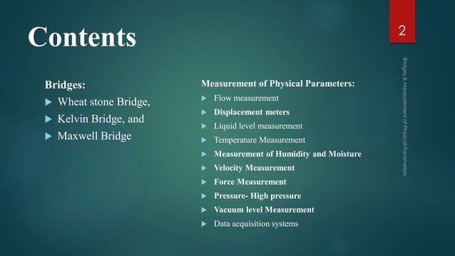 EMI Unit 5 Bridges and Measurement of Physical Parameters | PDF | Physics | Science