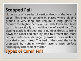 UNIT 5 CANAL FALL and its different types .ppt