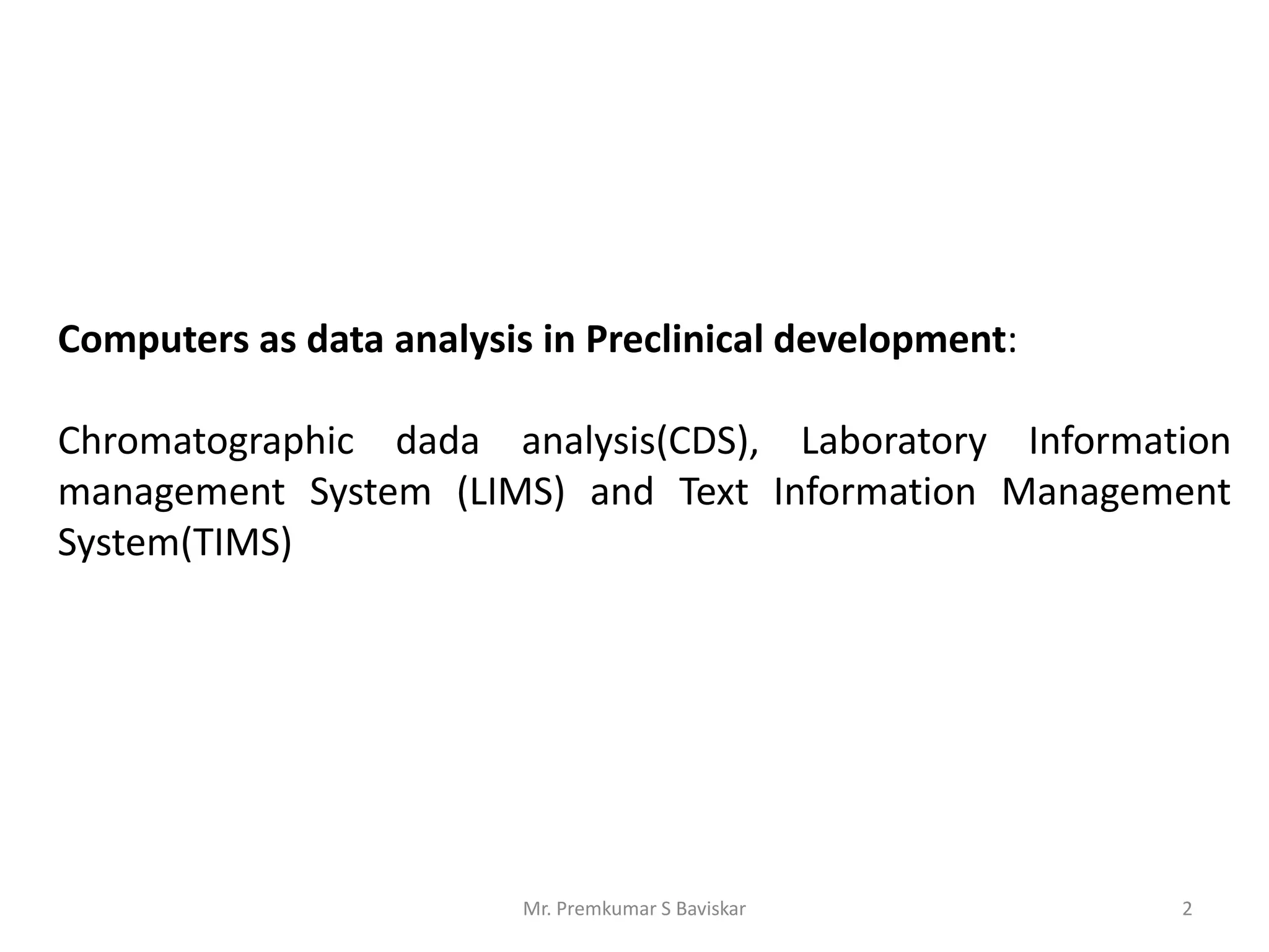 Computer applications in Pharmacy BP205T Unit V - Computer as data ...