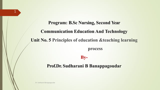 UNIT 5 CET.Principles of education &teaching learning process | PPTX