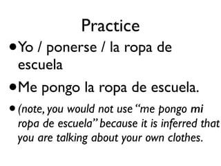 Unit 5 chapter 1 reflexive verbs | PDF