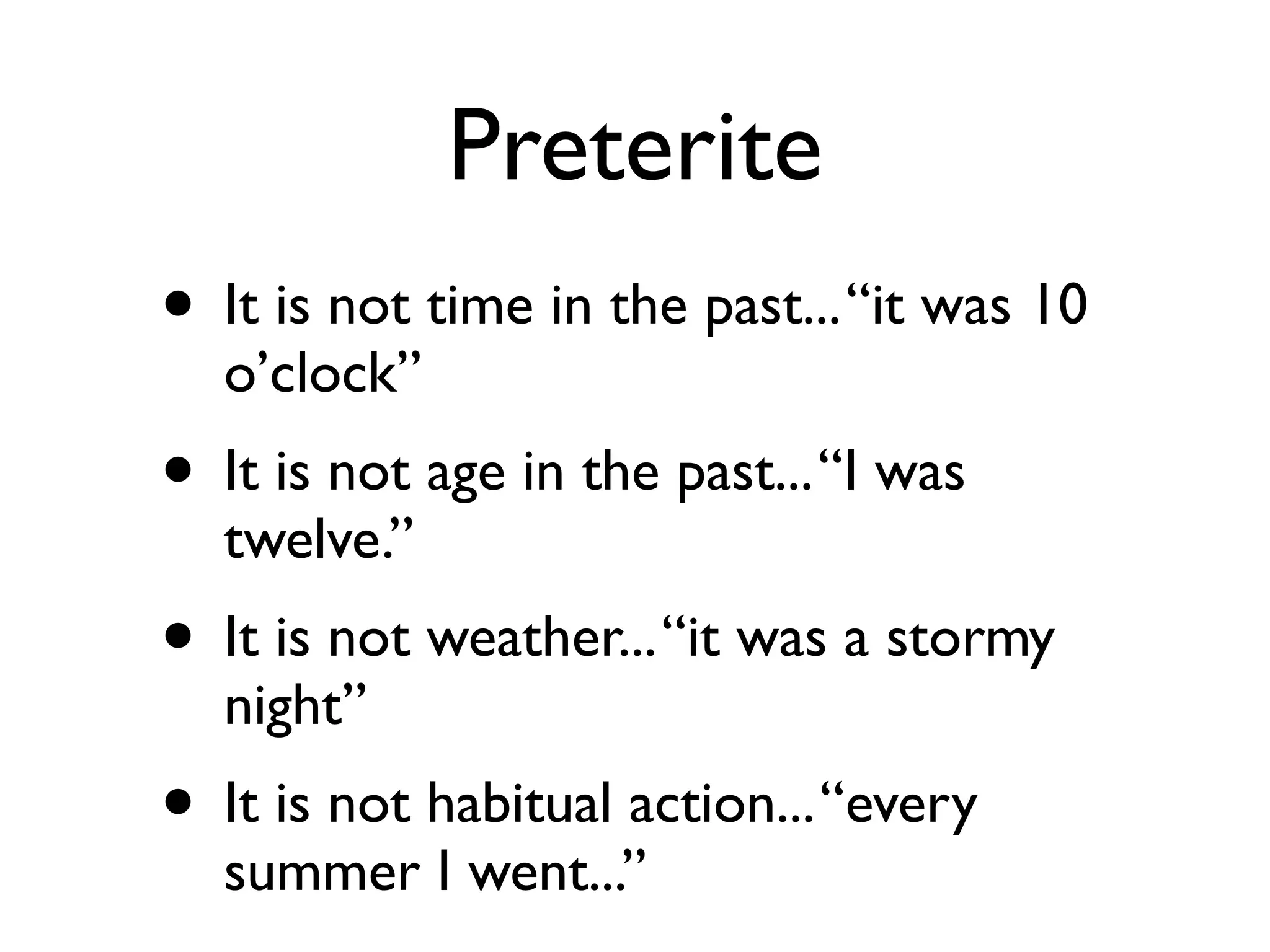 Unit 5 chapter 3 preterite notes | PDF