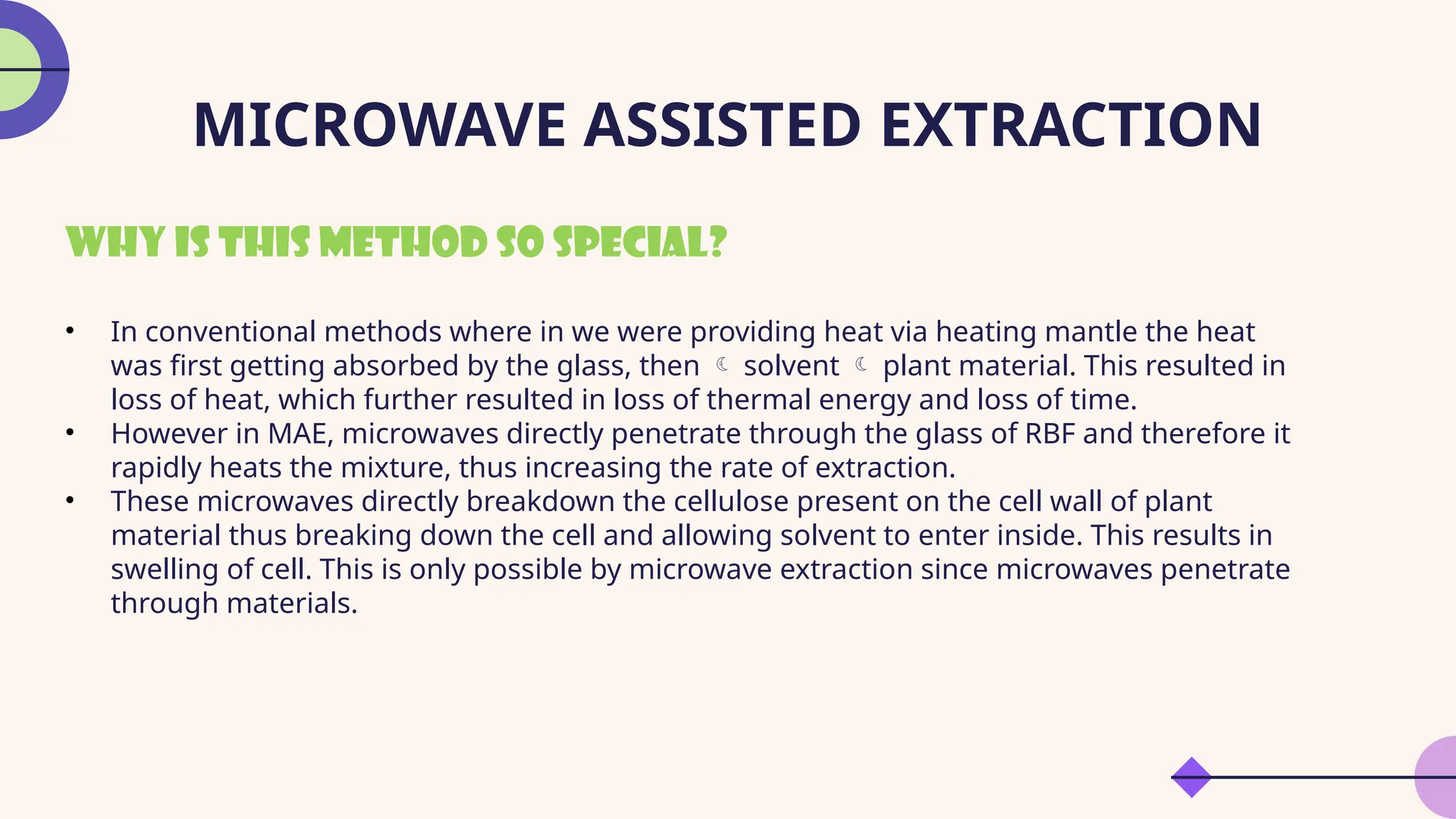 Modern methods of extraction- Microwave assisted | PPTX