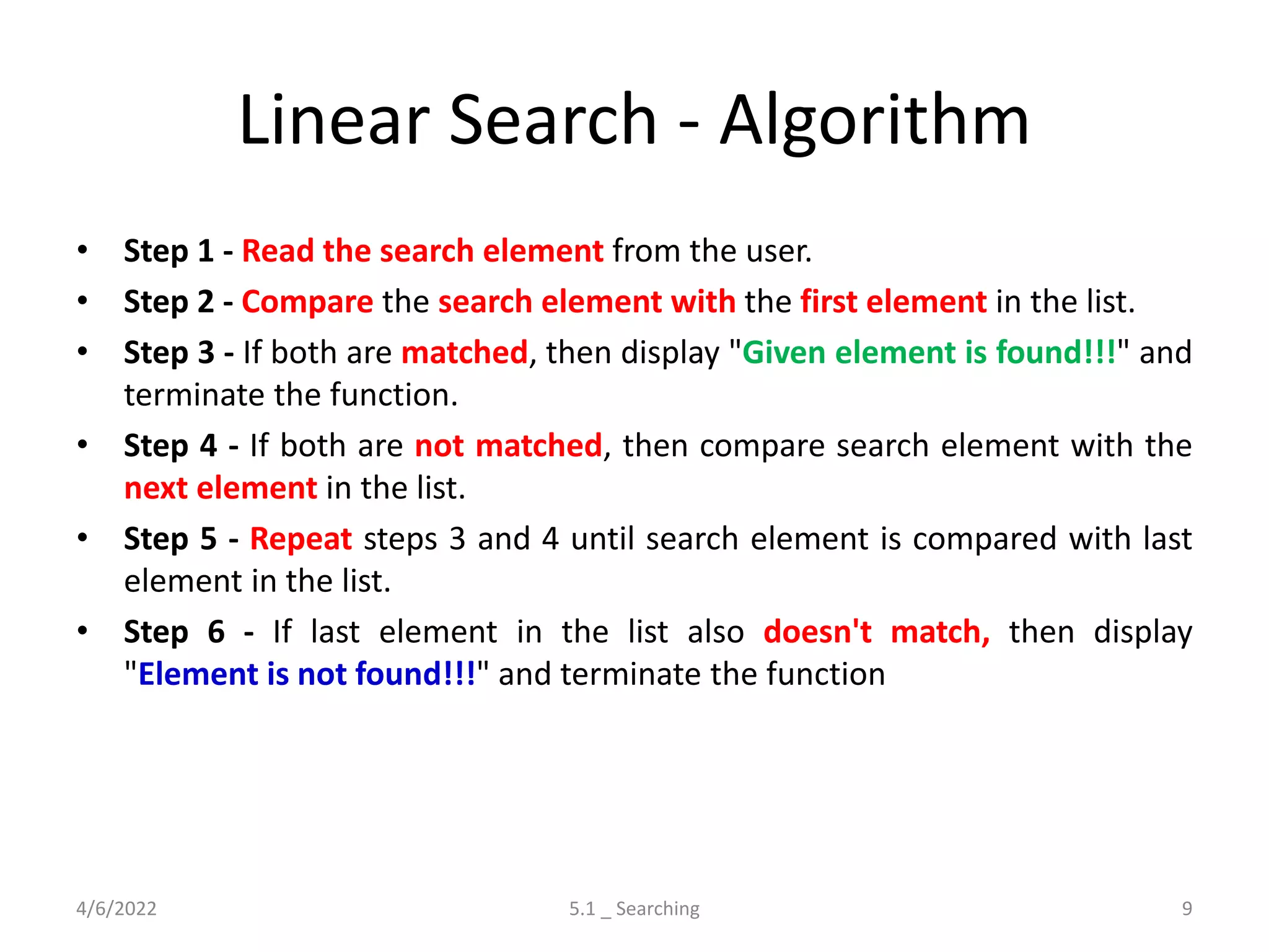 Searching Sorting And Hashing Techniques Ppt
