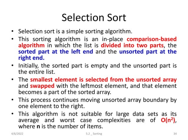 Searching, Sorting and Hashing Techniques | PPT