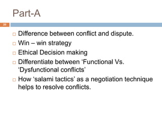 Unit 5 conflict management | PPTX