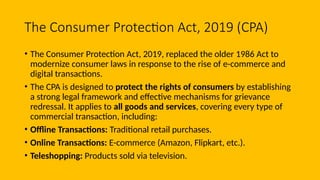 Business Regulatory Framework-Consumer Protection ACT | PPTX