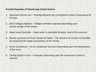 basic of open and closed loop control system | PPTX
