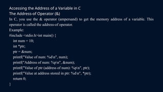 POINTERS AND FILE HANDLING - C Programming | PPTX