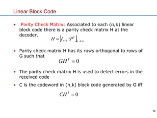 Digital Communication: Channel Coding | PPT