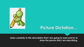 Describing a person PPT creative writing | PPTX