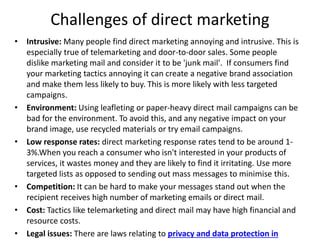 Unit 5 direct marketing | PPT