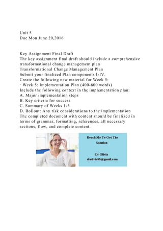 Unit 5Due Mon June 20,2016Key Assignment Final DraftThe .docx