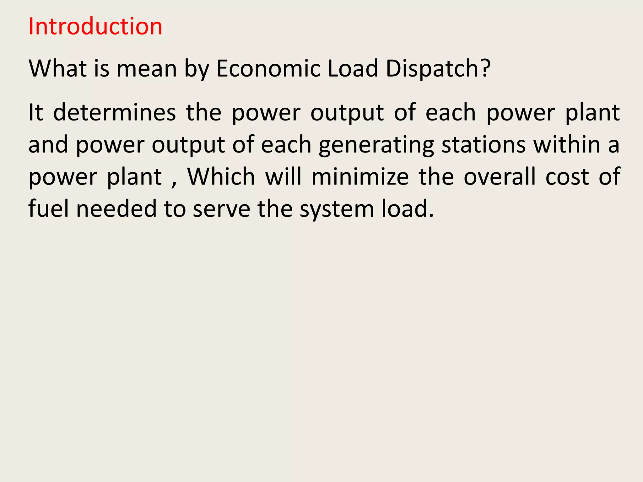 Unit 5 Economic Load Dispatch And Unit Commitment Pptx Gas And