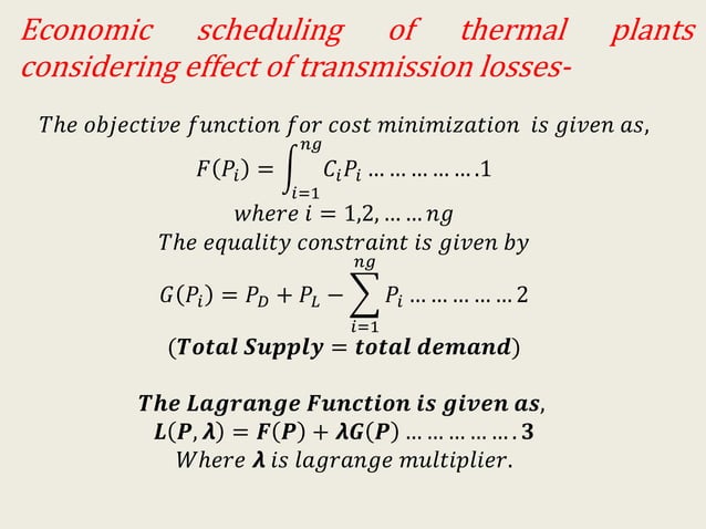 Unit 5 Economic Load Dispatch And Unit Commitment