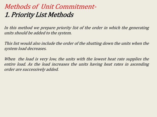 Unit 5 Economic Load Dispatch And Unit Commitment