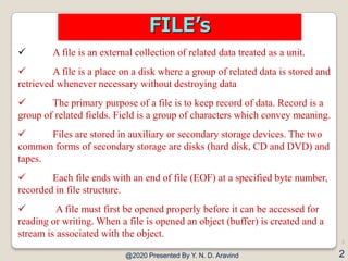 FILES IN C | PDF
