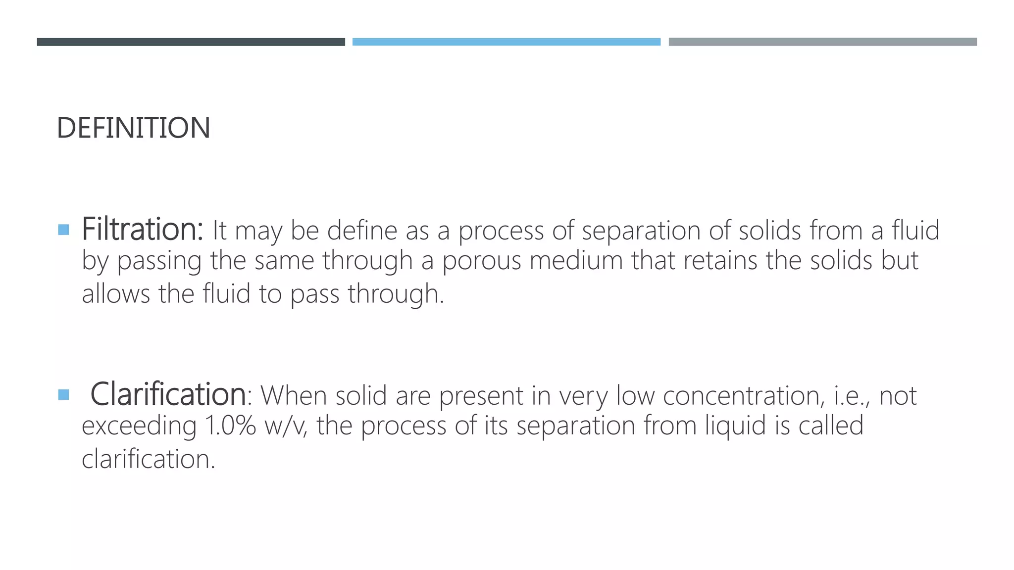 Filtration and clarification | PPTX