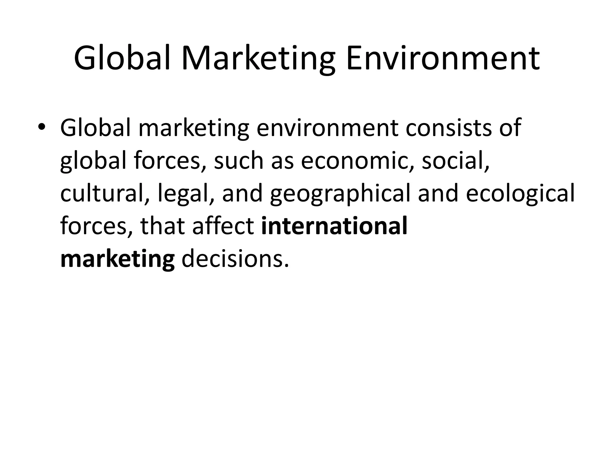 Unit 5 global marketing | PPT