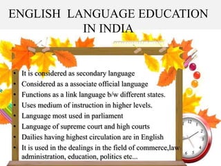 english language learning and aquisition in india | PPT