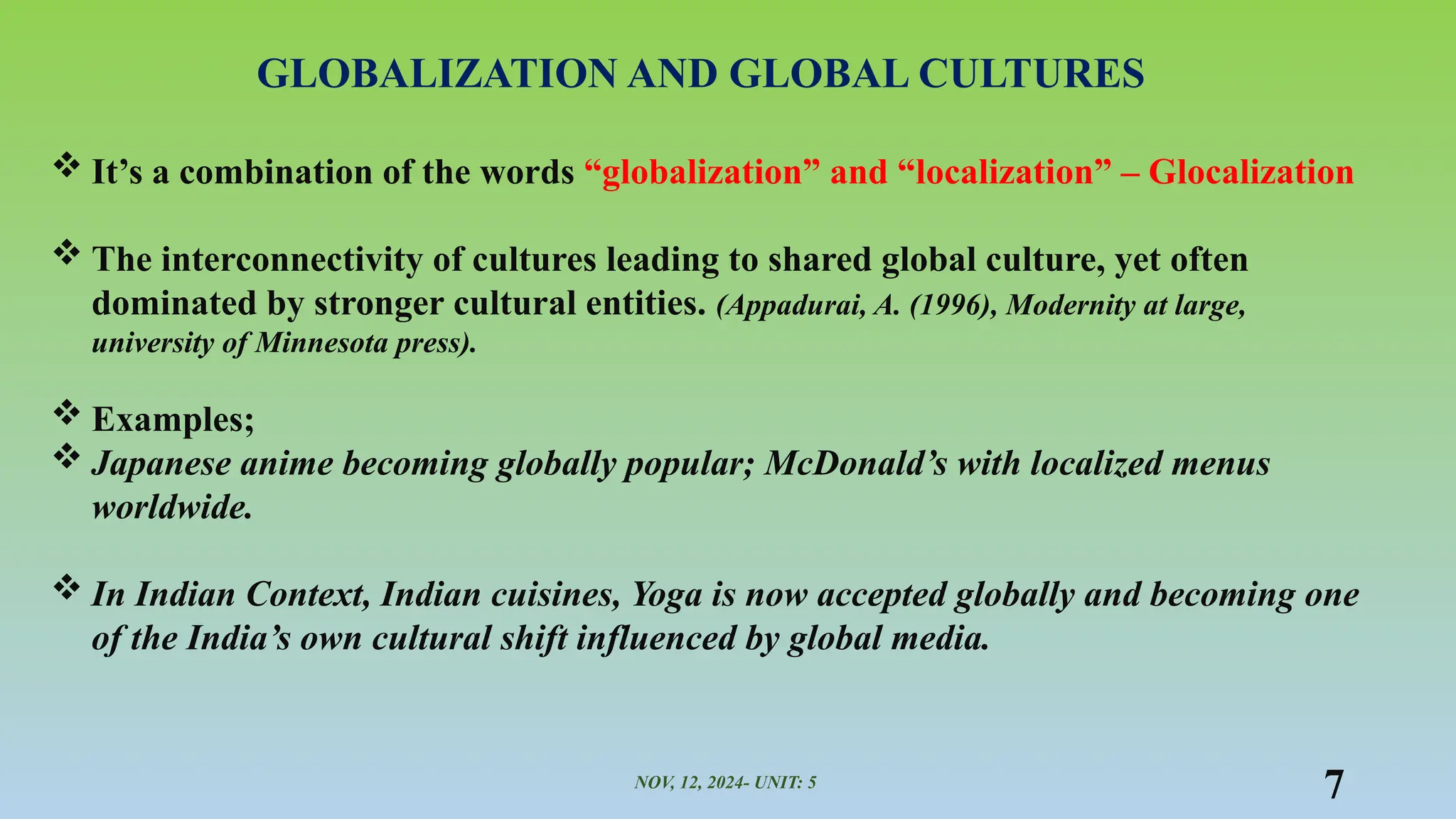 UNIT 5, GMP.pptx, flows of global content | PPTX