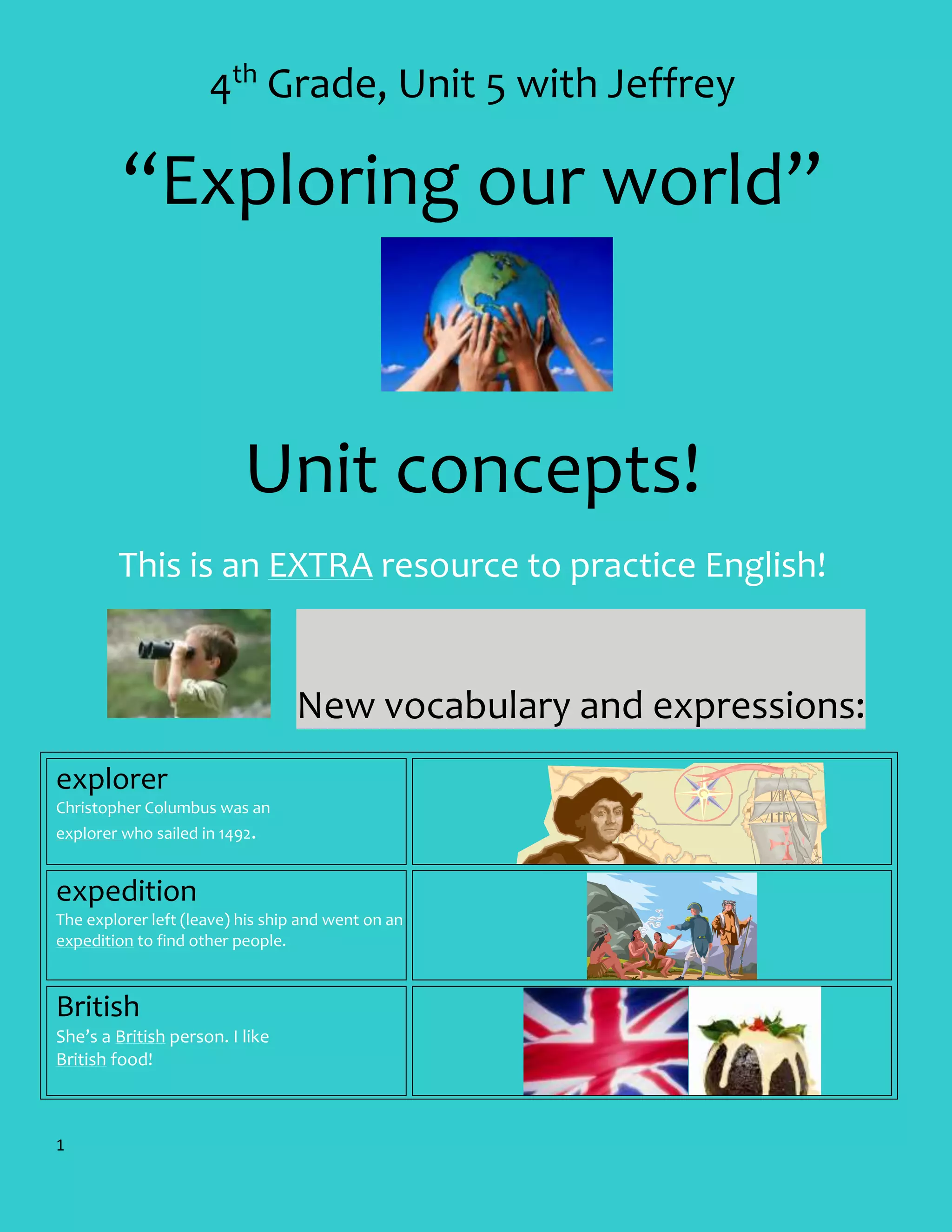 Unit 5 grade 5 | DOCX