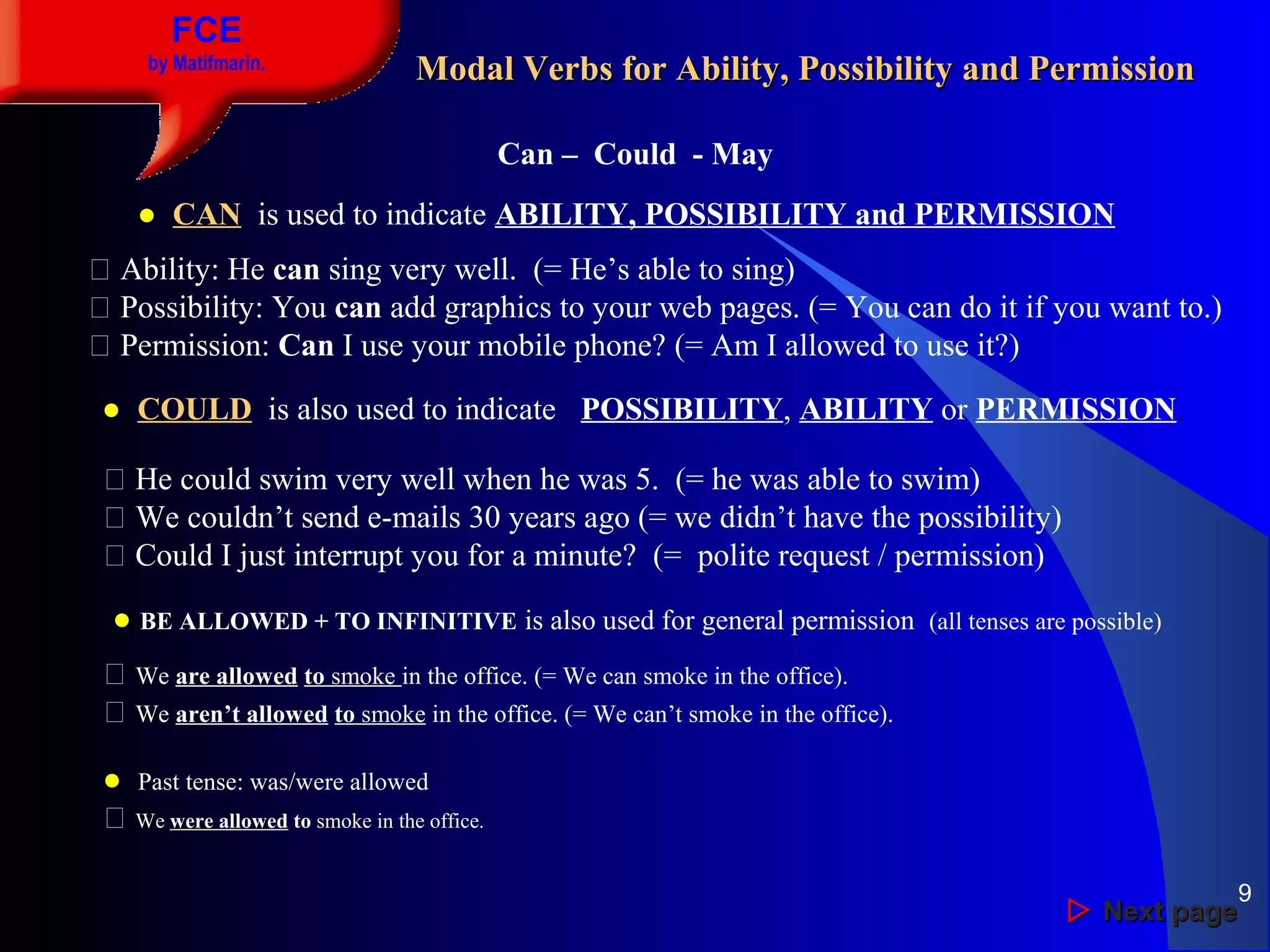 Unit 5 Grammar Contents Modals Verbs of obligation and necessity | PPT