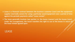 Unit 5 hirepurchase and Lease | PPTX