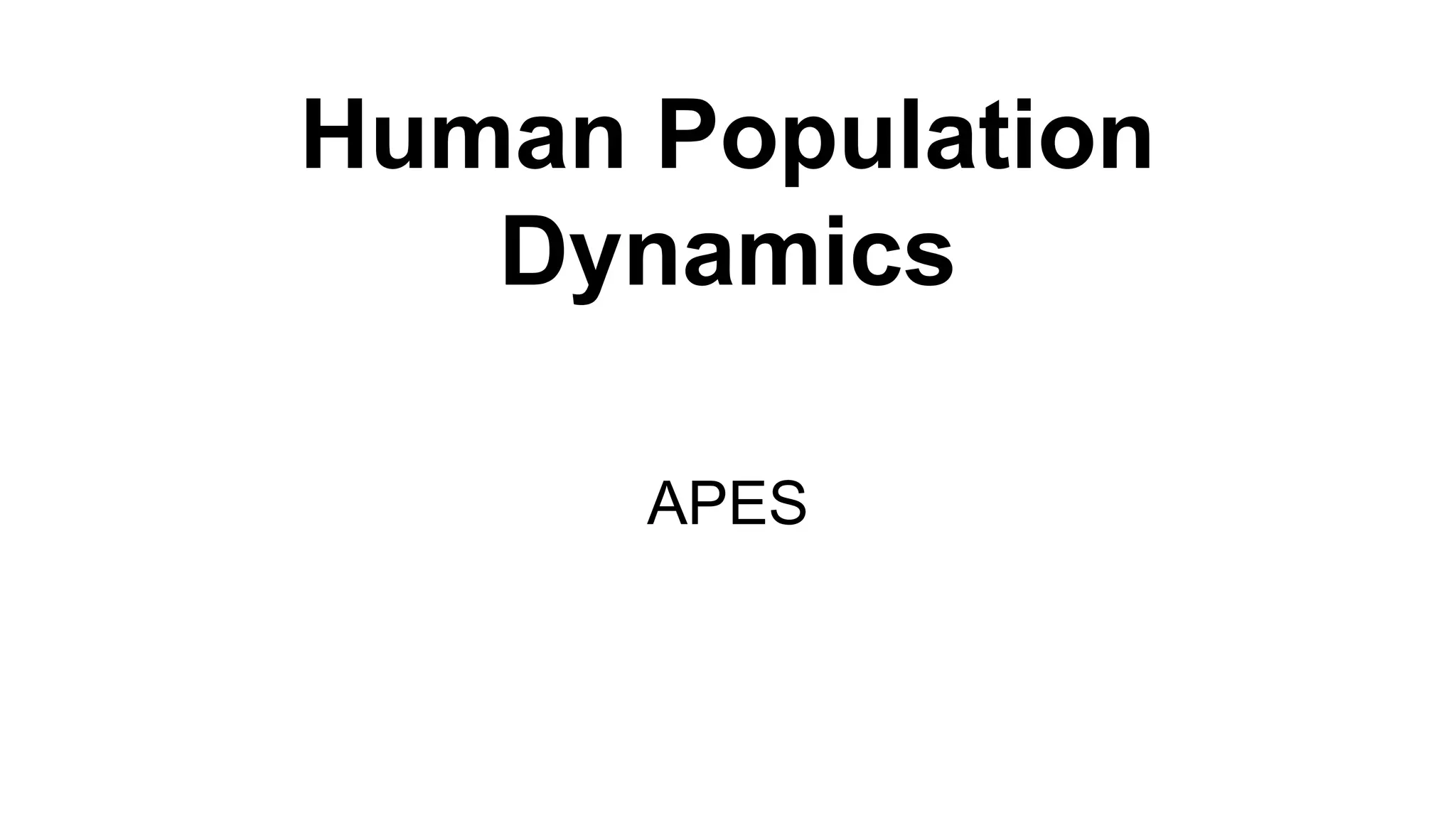 Unit 5 Human Population Dynamics | PDF