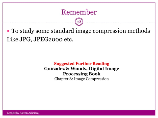Introduction to Image Compression | PPTX