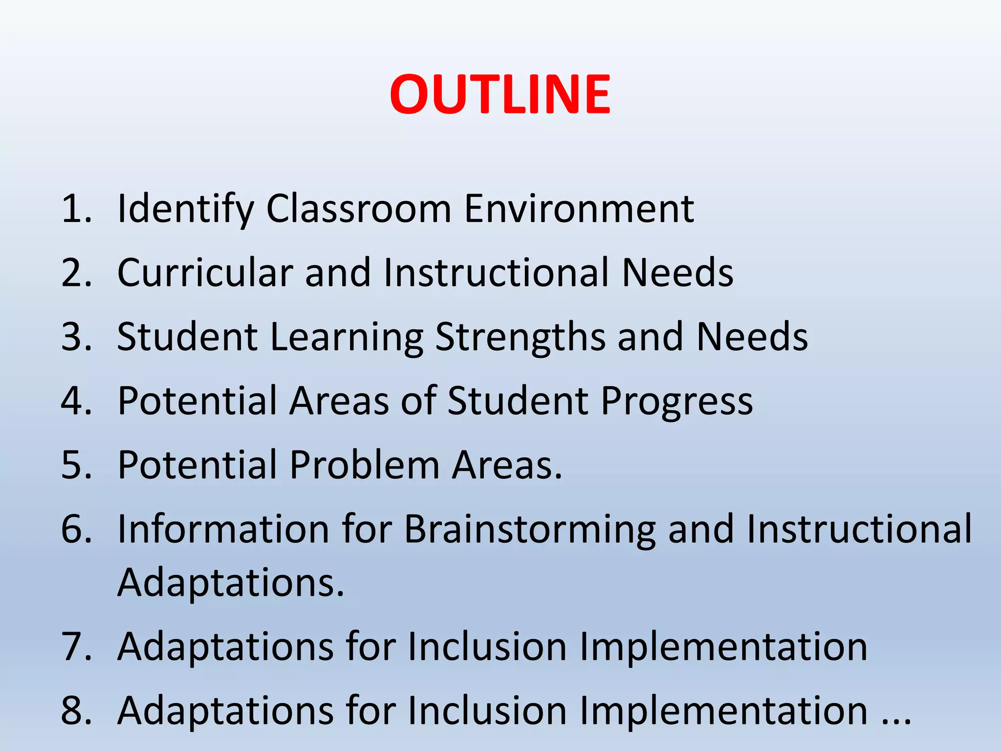 Inclusive Education - Inclusion Strategies | PPTX