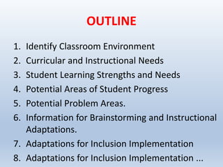 Inclusive Education - Inclusion Strategies | PPTX