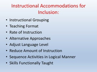 Inclusive Education - Inclusion Strategies | PPTX
