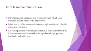 INTRA TEAM PROCESS IN LEADERSHIP | PPTX