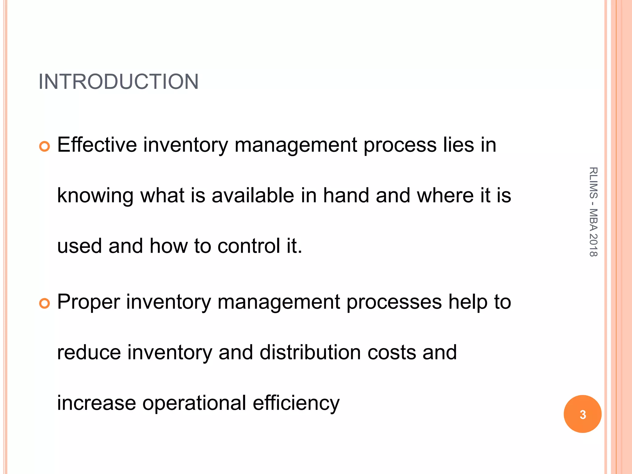 Unit 5 inventory management processes | PPTX