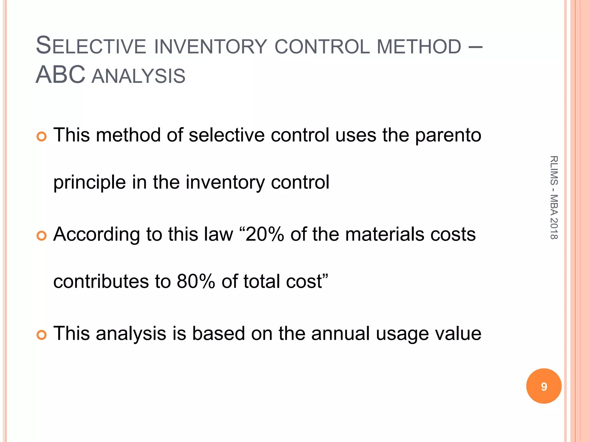 Unit 5 inventory management processes | PPTX