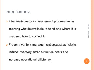 Unit 5 inventory management processes | PPTX