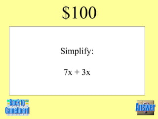 Unit 5 Jeopardy | PPT