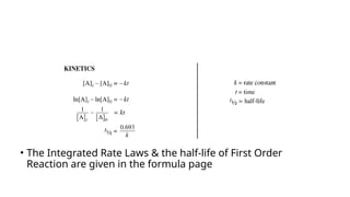 Unit 5 Kinetics part 1 upload - Reaction rate, Rate Law and Order of ...