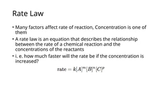 Unit 5 Kinetics part 1 upload - Reaction rate, Rate Law and Order of ...
