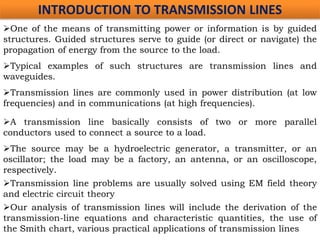 Unit_5_Lecture-1_introduction, types, parameters of transmission lines | PDF | Physics | Science