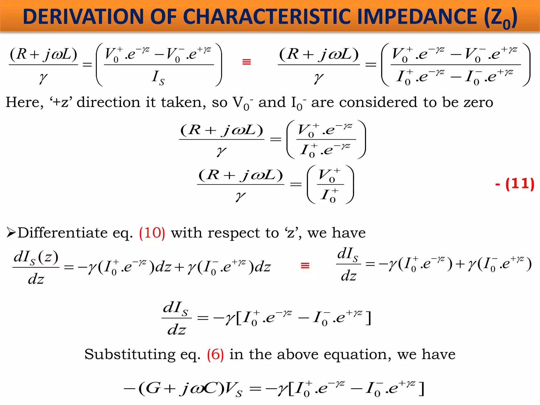 Unit_5_Lecture-2_characteristic impedance of the transmission line | PDF
