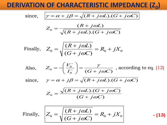Unit_5_Lecture-2_characteristic impedance of the transmission line | PDF
