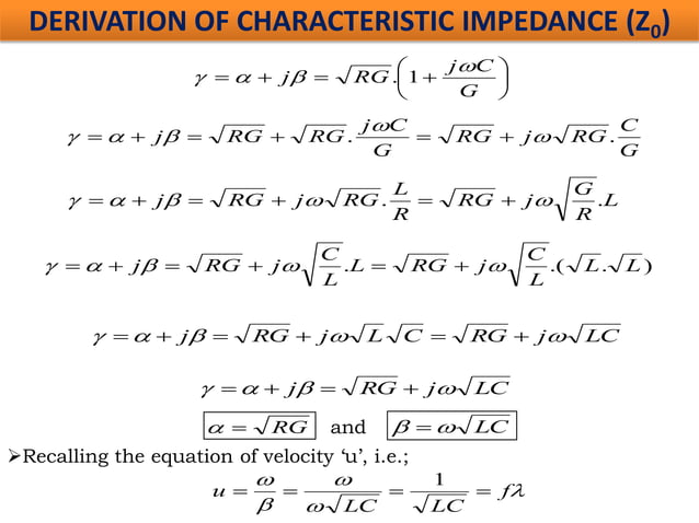 Unit_5_Lecture-2_characteristic impedance of the transmission line | PDF