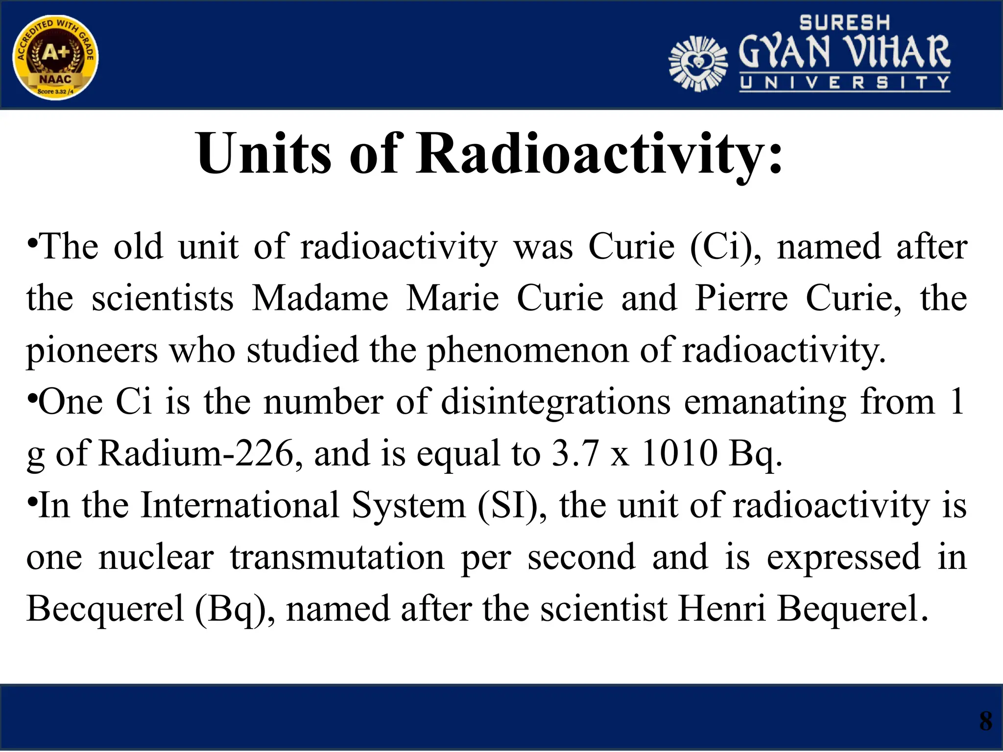 Unit 5, Lecture 39 (Old).pptx RADIOPHARMACEUTICALS | PPTX